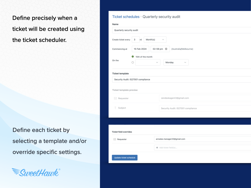 Recurring Tickets App Integration with Zendesk Support